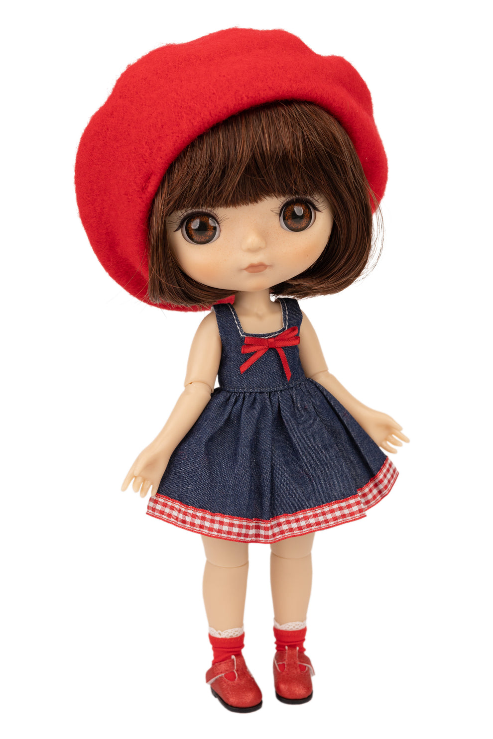 Stylish Red & Blue | Mori Lolli Doll Outfit | Morden Style| with Beret ...