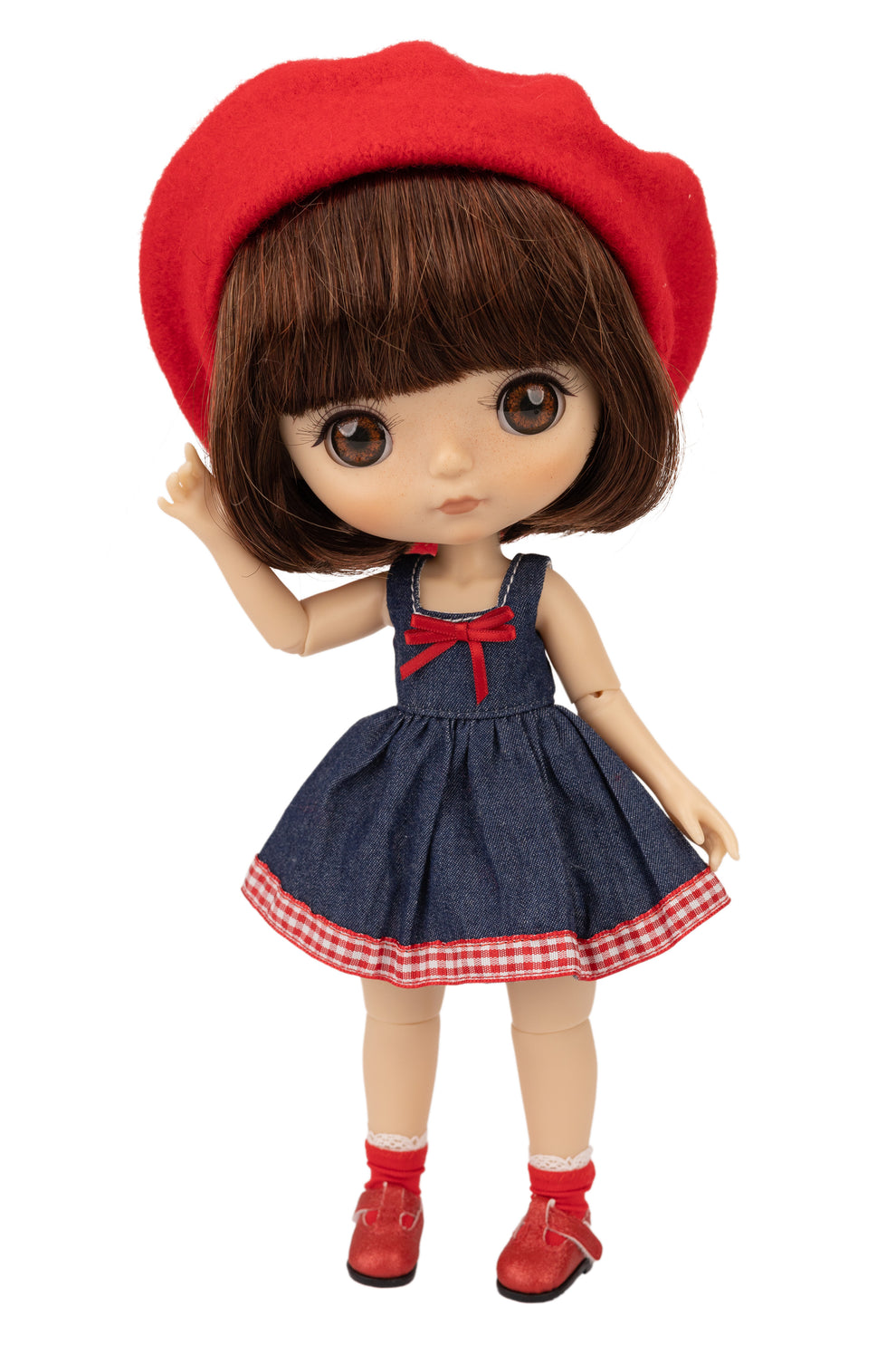 Stylish Red & Blue | Mori Lolli Doll Outfit | Morden Style| with Beret ...