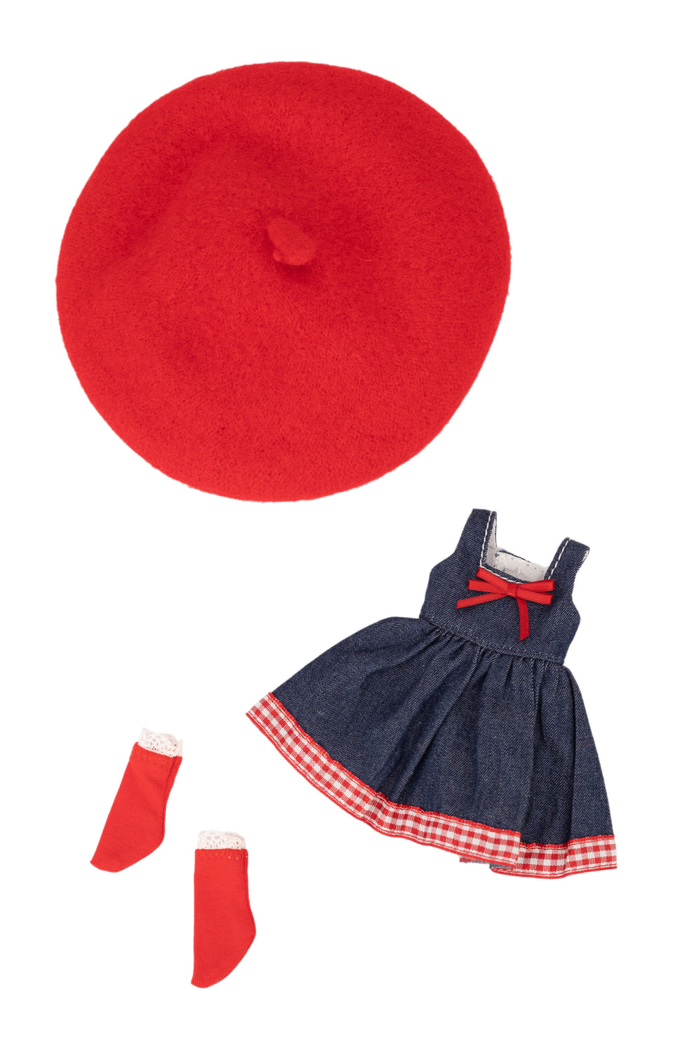 Stylish Red & Blue | Mori Lolli Doll Outfit | Morden Style| with Beret ...